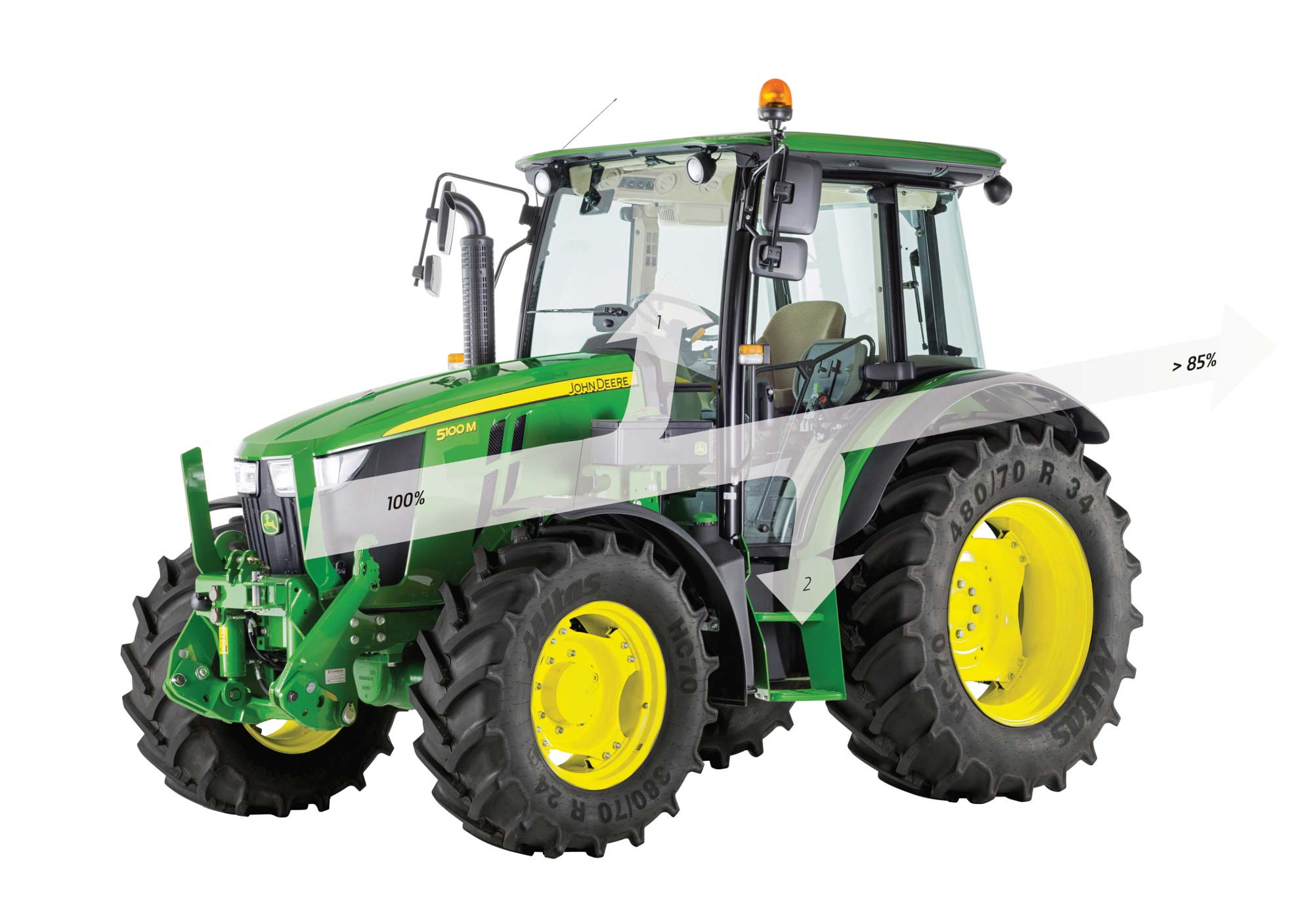 John Deere 5100M - Powercut